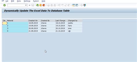 Sap Abap Central Dynamically Update Data From Excel To Database Table