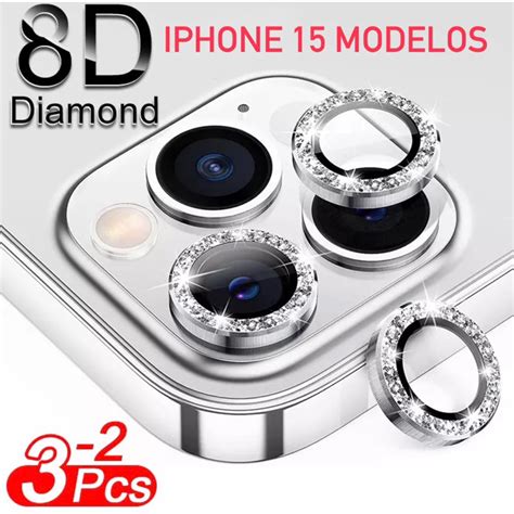 Kit Película Protetor De Câmera Glitter Para Iphone 15 15 Plus 15 Pro