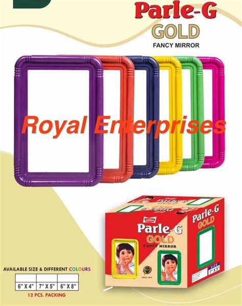 Parle G Gold Fancy Mirror Cut Size At ₹ 52dozen प्लास्टिक का आईना