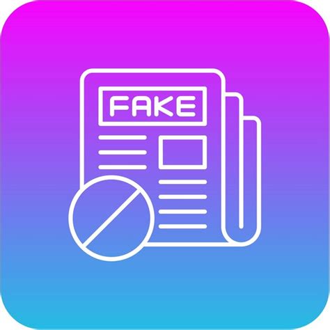 El Icono De Las Noticias Falsas Vector Premium