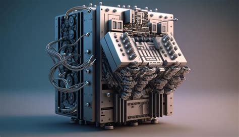 Premium Ai Image Futuristic Modular Synthesizer System Ai Generator Image