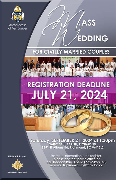 Archdiocese Mass Wedding For Civil Marriages St Stephens Catholic Parish