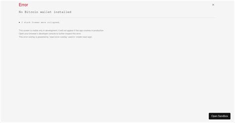 Sats Connect Examples CodeSandbox