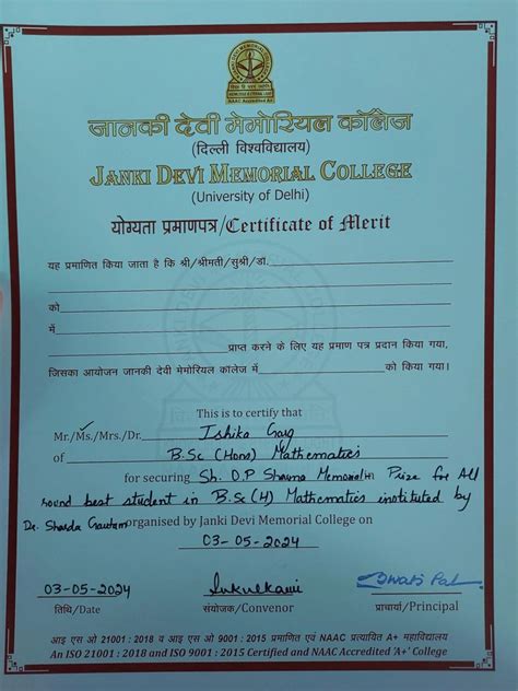 Ishika Garg On Linkedin Allrounder Collegeachievement Collegejourney