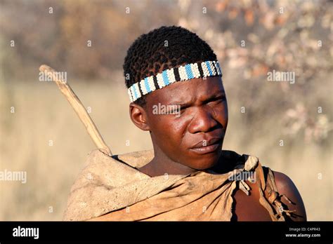Photo Of A Bushman In Botswana Africa Stock Photo Alamy