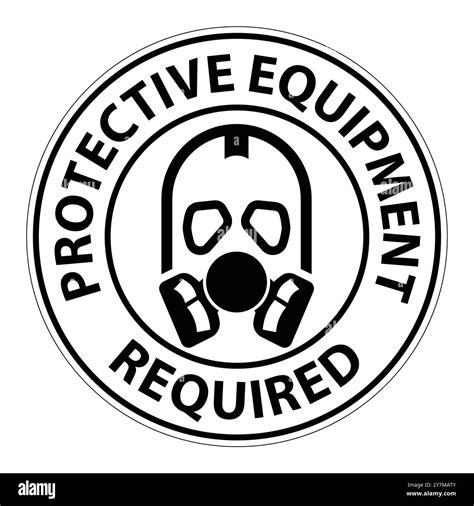 Set Of Safety Signs Emphasizing The Necessity Of Protective Gear In