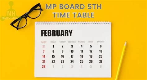MP Board 5th Time Table 2025 PDF MPBSE Class 5 Exam Date