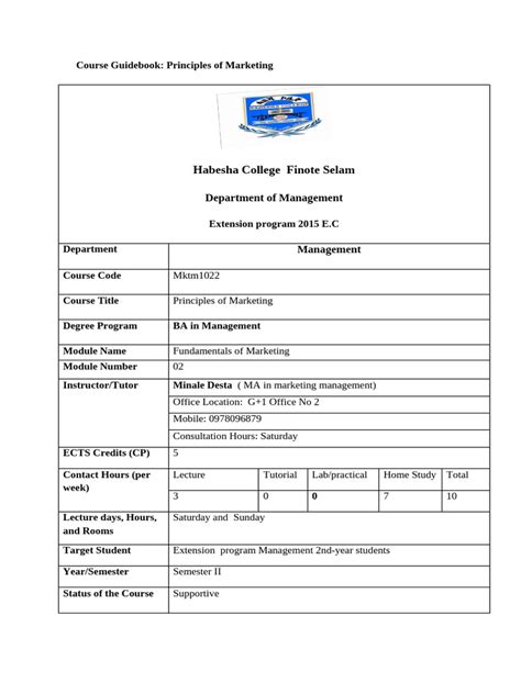 Course Guide Book Pdf