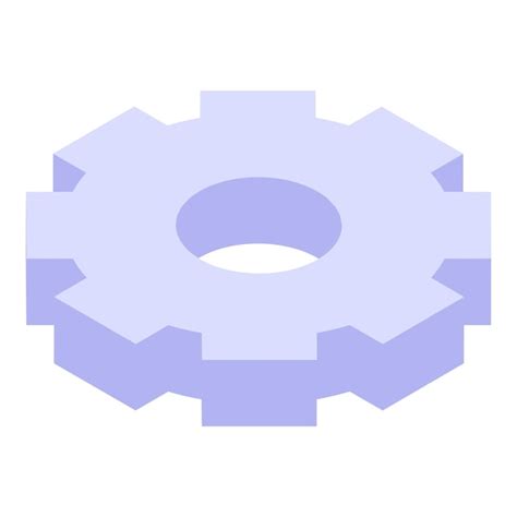 Иконка шестерни изометрическая иконка вектора шестерни для веб дизайна изолирована на белом фоне