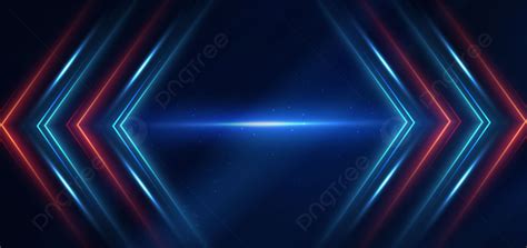 Abstract Technology Futuristic Glowing Blue And Red Light Lines With