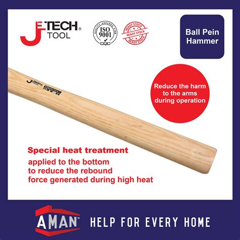 Jetech Ball Pein Hammer Wooden Handle Fibre Glass Handle Ballpein Ball