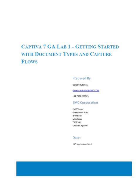 C7 Ga Training Lab 1 Getting Started With Document Type And Capture