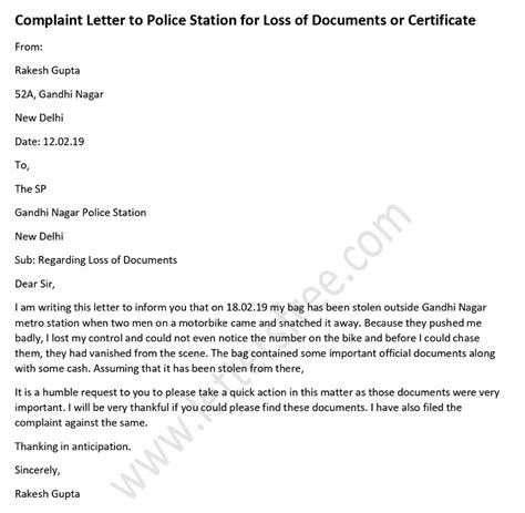 Acknowledgement Letter Format For Receiving Documents