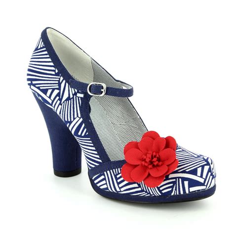 Ruby Shoo Tanya 09098 70 Navy High Heeled Shoes