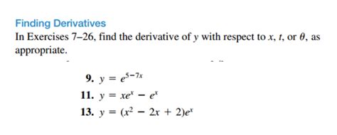 Solved Finding Derivatives In Exercises Find The Chegg