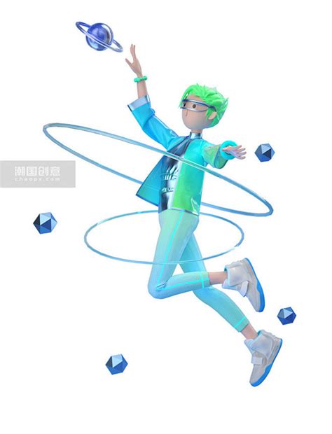 3d元宇宙未来科技人物ip形象2图片潮国创意