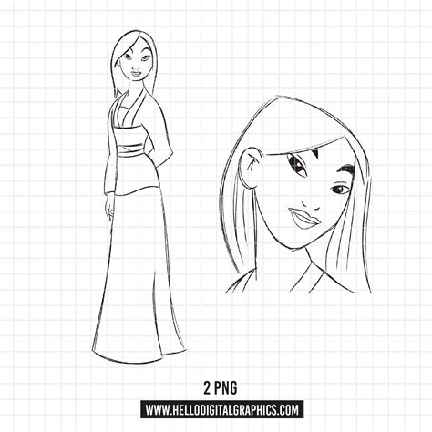 Cod1698 Mulan Png Mulan Sketch Png Disney Princesspng Princess Png