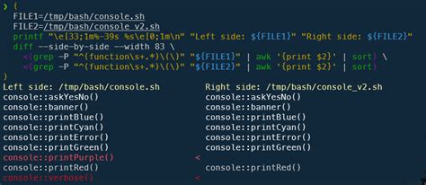 Linux Compare Two Versions Of The Same Script Christophe Avonture