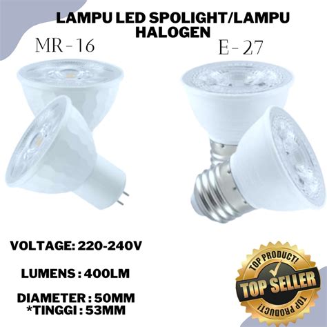 Jual Lampu Spotlight Halogen E27 Putih E27 Kuning Mr16 Pitih Mr16