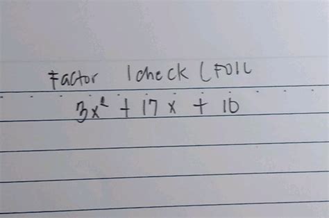 Factor Loheck Foll 3 X2 17 X 10 StudyX