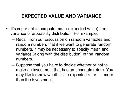 PPT EXPECTED VALUE AND VARIANCE PowerPoint Presentation Free Download ID 6410166