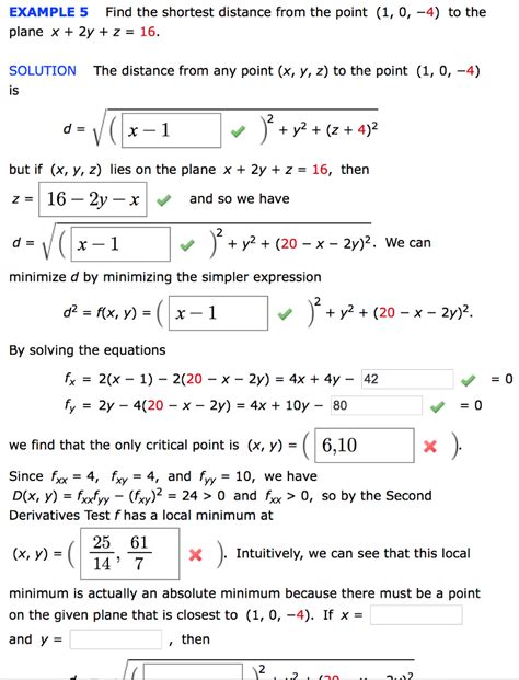 Solved Find The Shortest Distance From The Point 1 0 −4