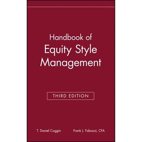 Pre Owned Handbook Of Equity Style Management Hardcover 9780471268048