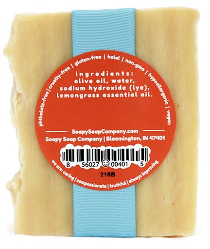 Moisturize Lemongrass Bar Soap Vegan Halal Soapy Soap Company