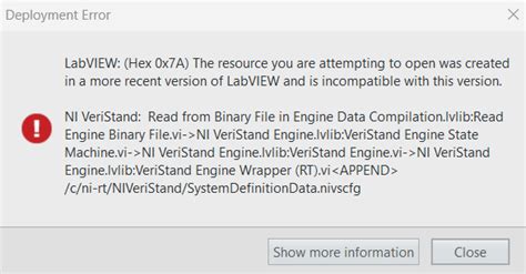 solved problem deploying veristand project to crio 9057 ni community