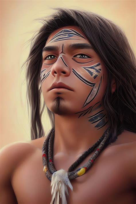 Native American Face Drawing