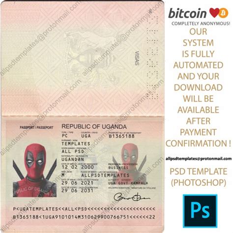 Uganda Passport Template All Psd Templates
