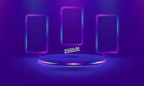 Premium Vector Realistic Colorful And Purple 3d Cylinder Pedestal Podium