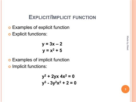 Implicit Function And Total Derivative PPT