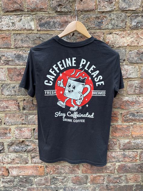 Winstons Coffee Time T Shirt Black Winstons Of York