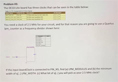 Solved Problem 3 The De 10 Lite Board Has Three Clocks