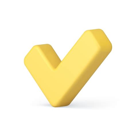 Premium Vector Check Mark Yellow Tick Done Select Option Button