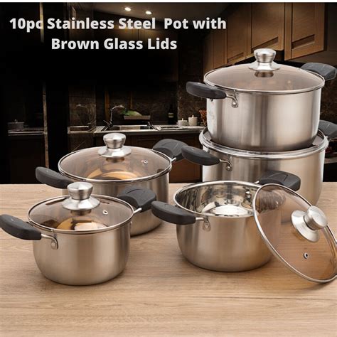Periuk Set 10pcpengukusstainless Steel Potsteamer Potperiuk Kukus