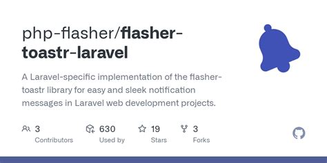 github php flasher flasher toastr laravel a laravel specific