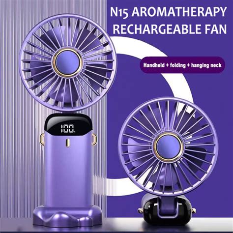 Portable Handy Rechargeable N15 Aromatherapy Fan With 5 Speed Wind