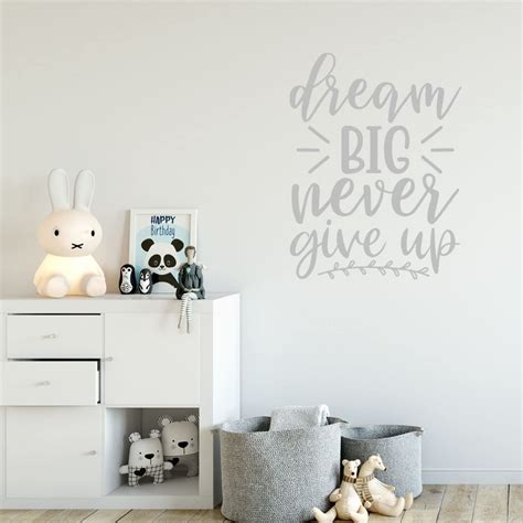 Vwaq Dream Big Never Give Up Inspirational Wall Decal Motivational