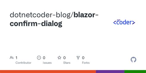 Github Dotnetcoder Blogblazor Confirm Dialog