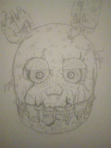 A Drawing Of Springtrap WIP R Fivenightsatfreddys