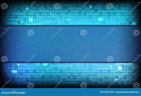 Vector Abstract Rectangle Pattern Digital Concept Template Background Stock Vector