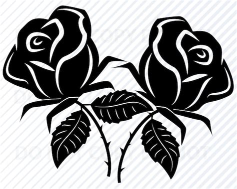Rose Svg Flower Svg Fall Svg Cricut Clipart Cricut Svg Etsy Roses The