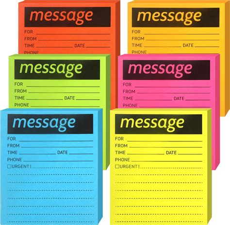 Bekecidi 9 Pack Message Sticky Notes Pads Colorful Self Stick Note