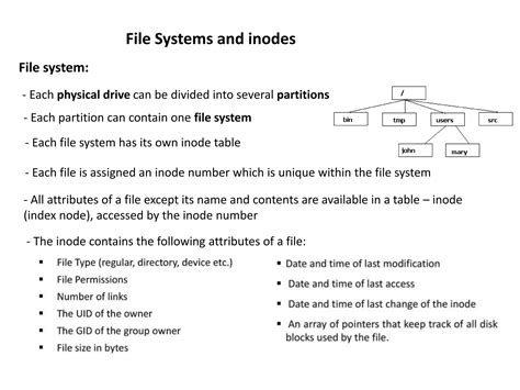 File Systems And Inodes Pptx