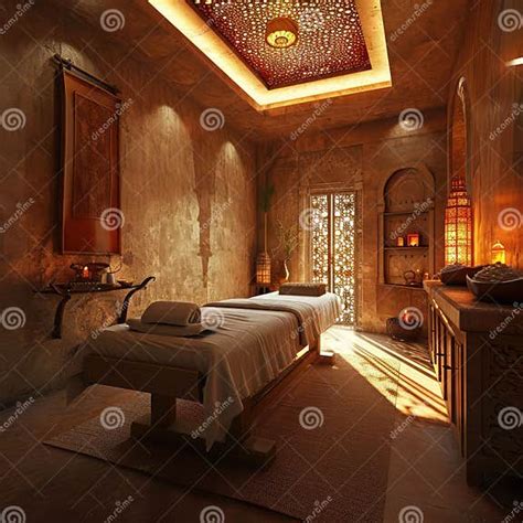 Spa Salon Interior Massage Room Indian Aesthetic Spa Salon Stock
