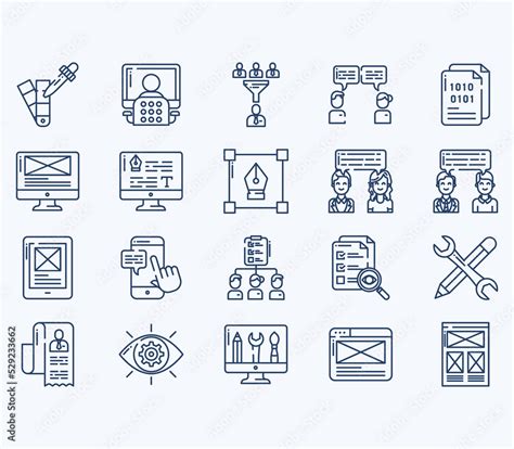Simple Icon Set Of Ux Ans Ui Vector Line Icons Contains Such Icons