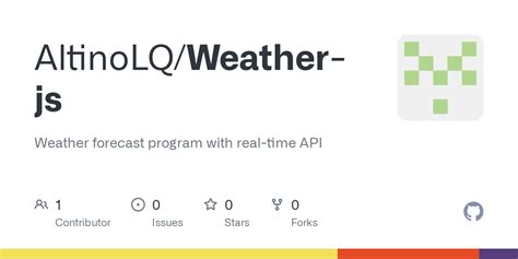 Github Altinolqweather Js Weather Forecast Program With Real Time Api