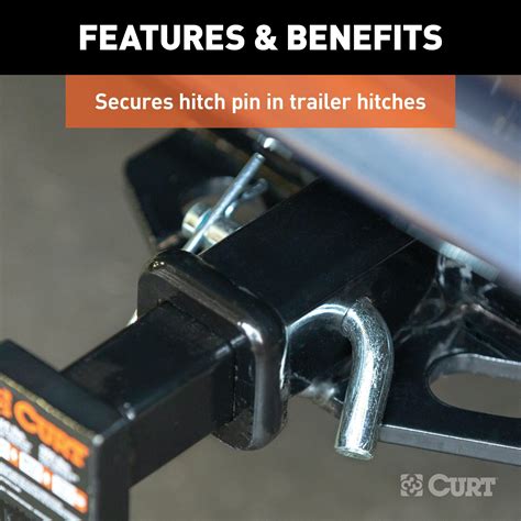 Curt Trailer Hitch Clips Fits 12 Or 58 Pins Zinc Plated 3 Pack Sku